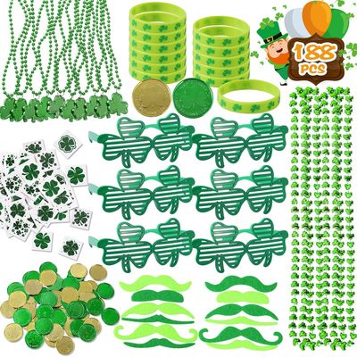 Irish Set Saint Patrick's Day Gold Coin Clover Stickers Bra