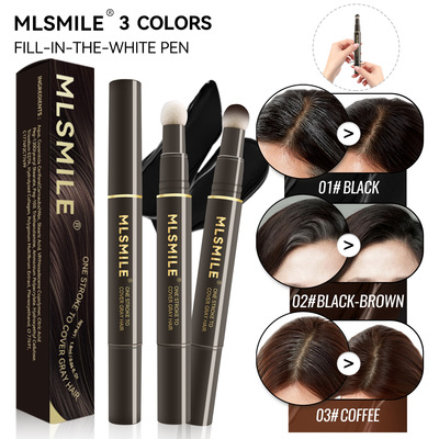 Disposable hair dye pen, plant formula, covering white hair