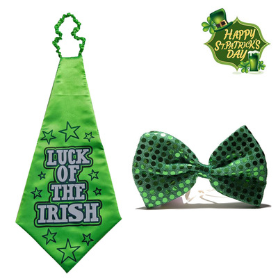 St. Patrick's Day Tie and Tie Set Irish Carnival Luck of IR