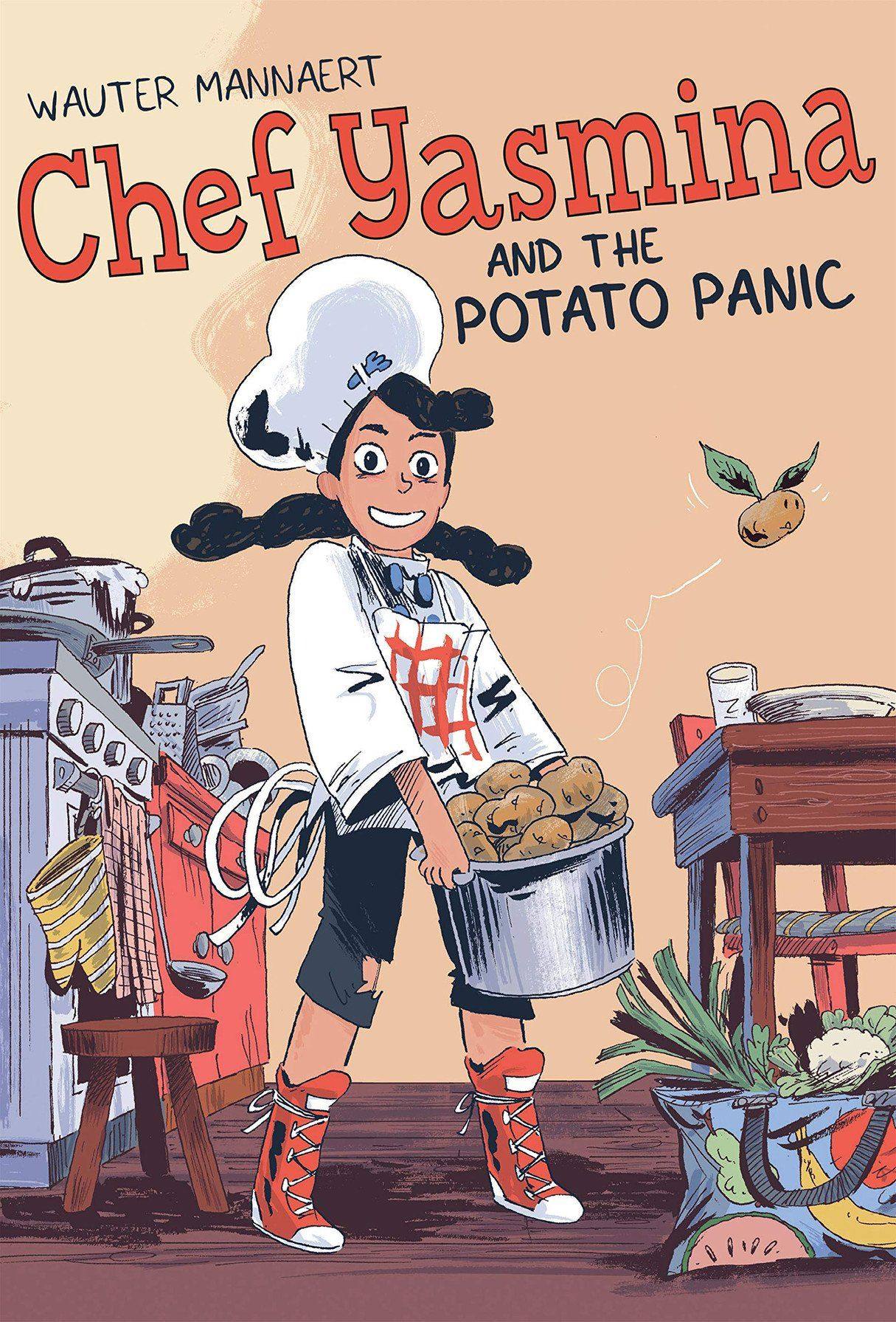 英文原版亚斯米纳主厨与土豆危机儿童漫画Wauter Mannaert图像小说Chef Yasmina and the Potato Panic ...