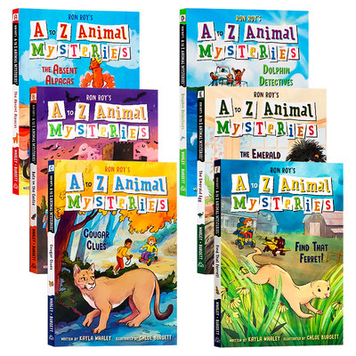 动物神秘案件系列6册 英文原版 A to Z Animal Mysteries The Absent Alpacas 失踪的羊驼 儿童推理章节桥梁故事书 课外阅读