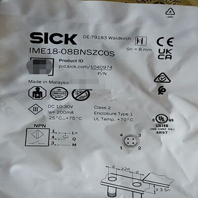 SICK西克接近开关IME18-08BNSZC0S，马来