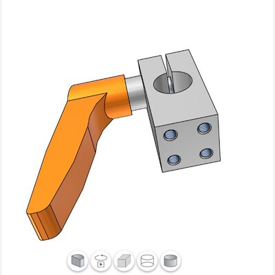 带夹紧把手 支柱固定夹KQKU MQKU AQKU KQK MQK AQK8/10/12/16/20