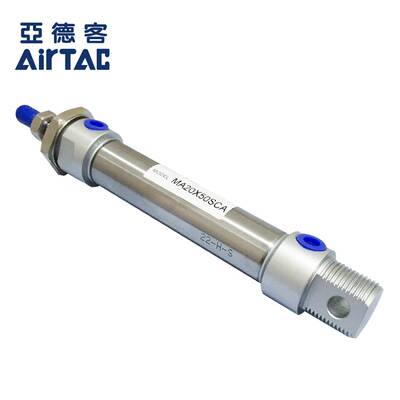 亚德客不锈钢迷你气缸MA16/20/25/X250X300X350X400X450X500SCA/U