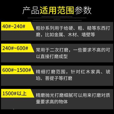 金湿太阳碳化硅砂纸片601000-目木工金属打QGZ0磨抛光干汽车砂纸