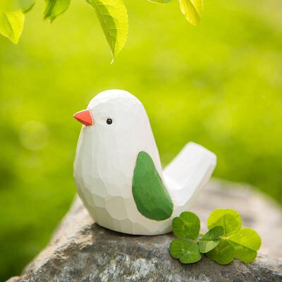 小木胖鸟质木制儿童玩具装饰小胖鸟肥品礼品公室客厅件diy木艺实