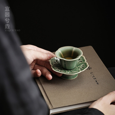 越青瓷高足杯垫隔热垫防