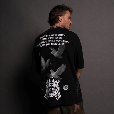 DARC SPORT美式潮牌男士T恤嘻哈健身纯棉重磅印花休闲短袖TEE