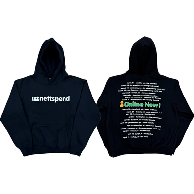kk11 Nettspend tour merch hoodie会场限定印花连帽卫衣帽衫