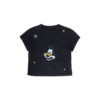 正肩显瘦印花短袖T恤女