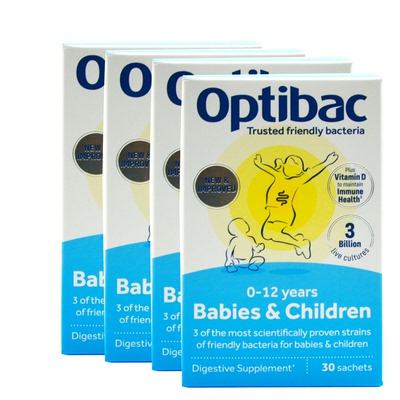 24年3月英国Optibac活性益生菌婴幼儿童孕妇哺乳期益生菌粉四盒装