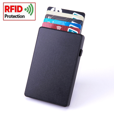 New Slim Small Card Wallet RFID Pop-up Push Button Bank Cre