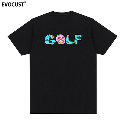 Golf Wang短袖T恤Tyler The Creator圆领嘻哈宽松复古美式棉半袖