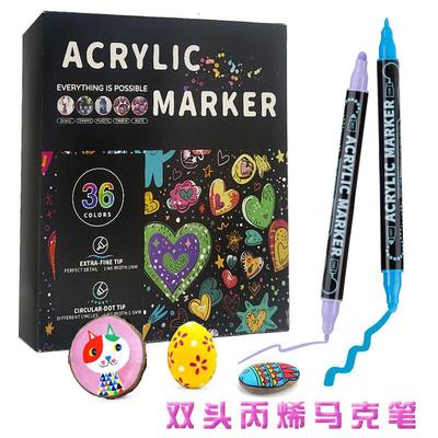 12/24 Color Permanent Acrylic Paint Marker Pens for Fabric C