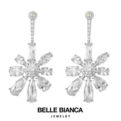 不规则花朵BELLEBIANCA锆石简约