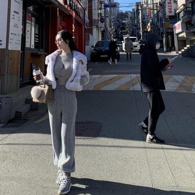 高腰休闲孙智惠长裤百搭秋冬