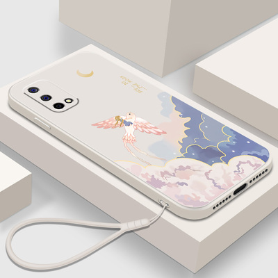 中国风适用RealmeQ2手机壳Realme真我Q2液态硅胶女款5G全包防摔OPPOrealmeq2网红小众超薄OPPOQ2套0pp0软壳潮