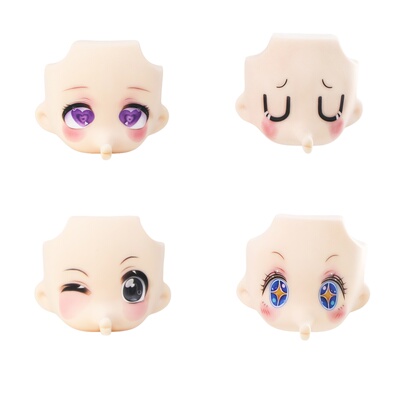 新款ob11娃脸 特效脸万用 gsc粘土人通用12分bjd 带妆手工水贴脸