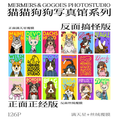 可诺拼 猫猫狗狗系列双面小拼迷你拼图艺术DIY解压玩具家居装饰