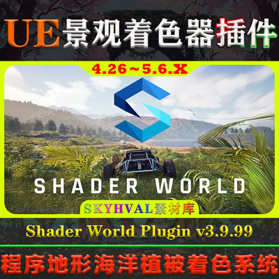UE4.26～5.6虚幻插件 Shader World Plugin 程序地形着色渲染工具