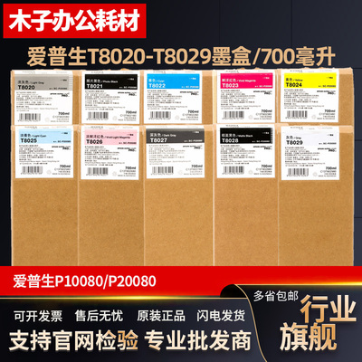 原装 爱普生P20080 P10080墨盒 T8020 123456789 T6193维护箱墨盒