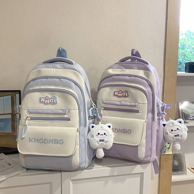 书包女孩小学生初中生撞色新款