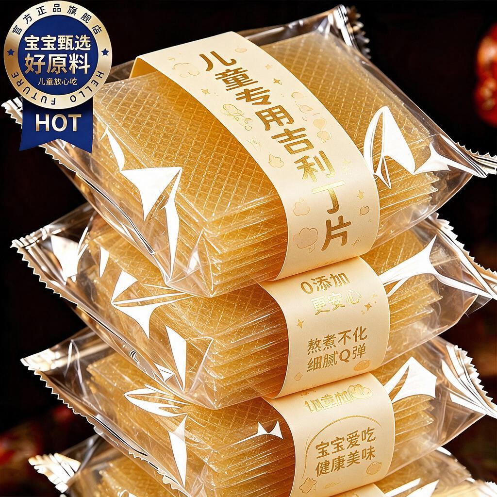 婴儿级!吉利丁片食用家用儿童可食用烘焙淡奶油官方旗舰店食品级
