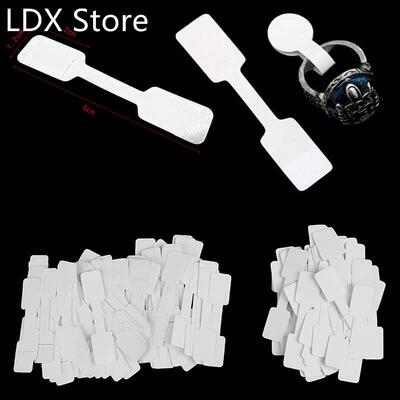 50pcs/100pcs White Price Label Tags with Hanging String 适用