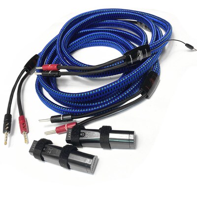 One pair Audiophile Gibraltar speaker cable Silver Banana p