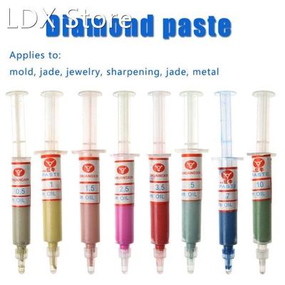 8Pcs Diamond Polishing Lapping Pastes Compound Syringes Set