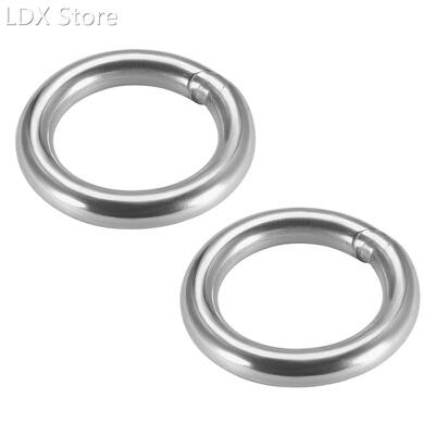 2pcs Welded O Ring, 50 x 8mm Strapping Round Rings Stainless