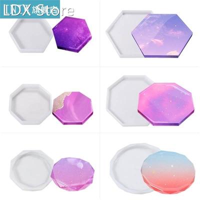 Crystal Epoxy Coaster Resin Mold Cup Mat Pad Casting Silicon