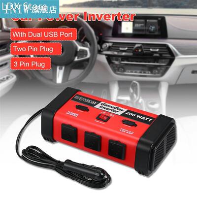 USB Charge 200W Watt DC 12V to 110V Portable Car Power Inver