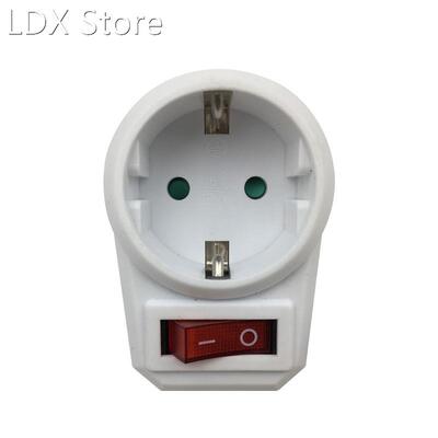 European Conversion Plug 1 to 1 Way Power Adapter Adaptor wi