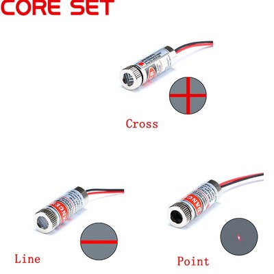 650nm 5mW Red Point / Line / Cross Laser Module Head Glass L