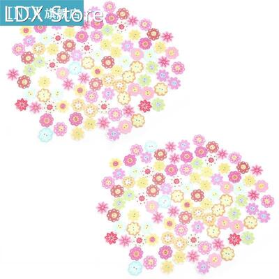 buttons for clothing button Painted Flowers Buttons Wooden