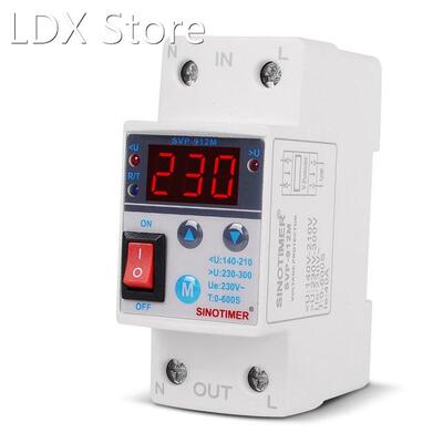 40A 220V Din Rail Adjust Reconnect Over And Under Voltage Pr