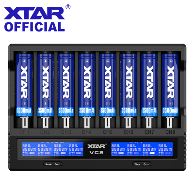 XTAR 18650 Battery Charger VC8=VC4+VC4S QC3.0 Type C Fast Ch