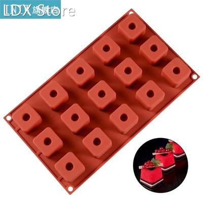 1pc Silicone Square Cake Mold 15 Cavities Concave Ca