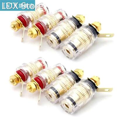 8pcs/set Speaker Terminal Binding Post 4mm Banana Plug Socke