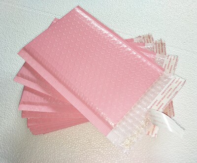 50pcs sable space 13x20+4cm Light pink Poly bubble Mailer en