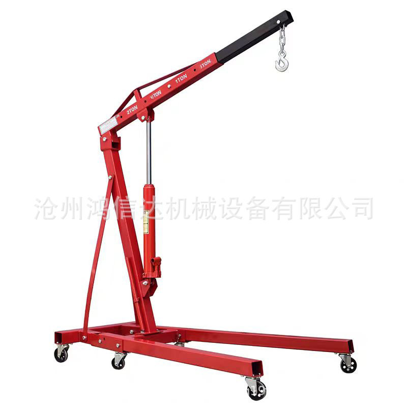 折叠小吊机液压汽车发动机吊架引擎起重吊机2吨3吨汽修移动吊车