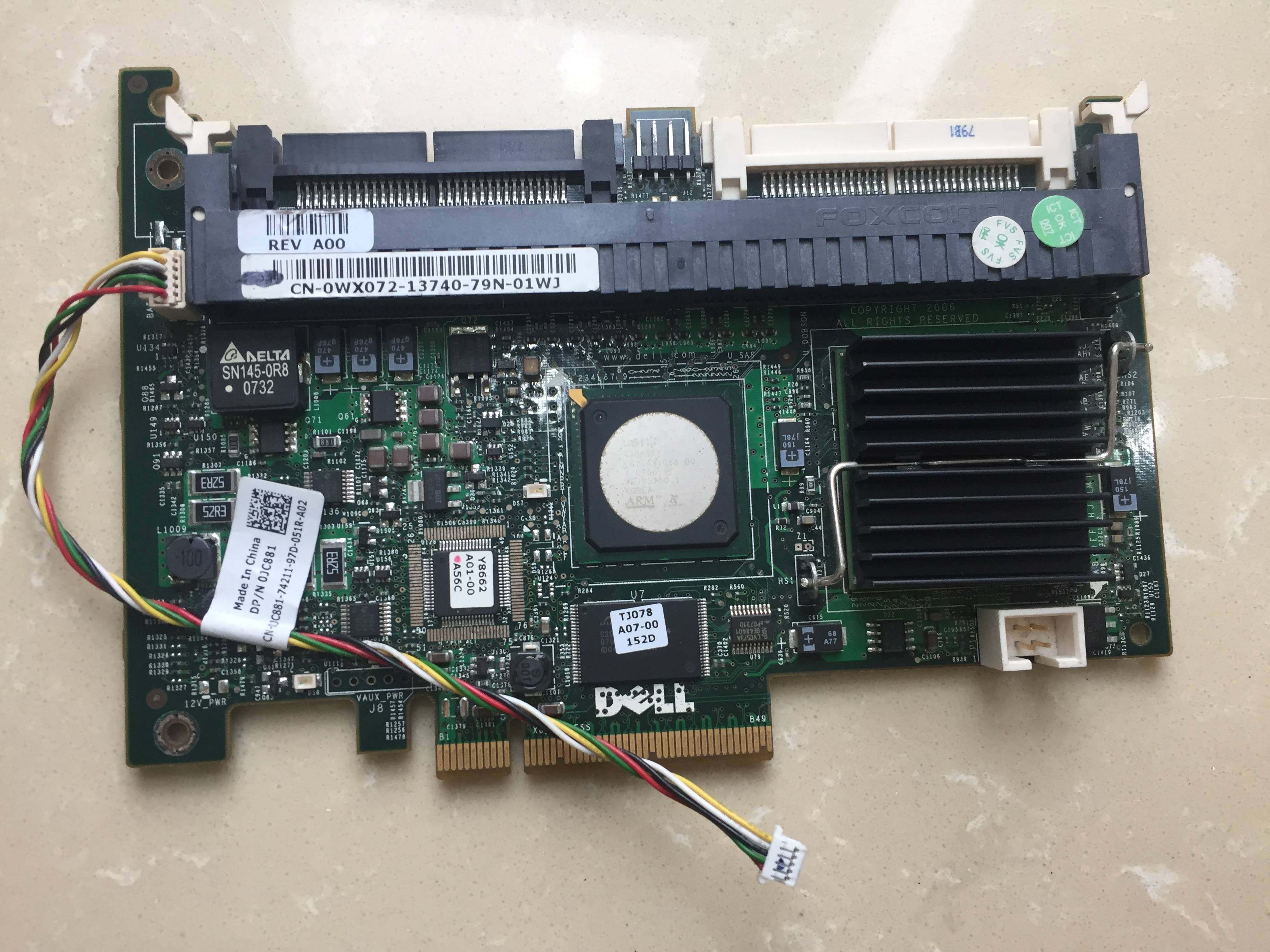 Dell WX072 0WX072 PE1950 PE2950 PERC 5I PCIe SAS RAID卡_虎窝淘