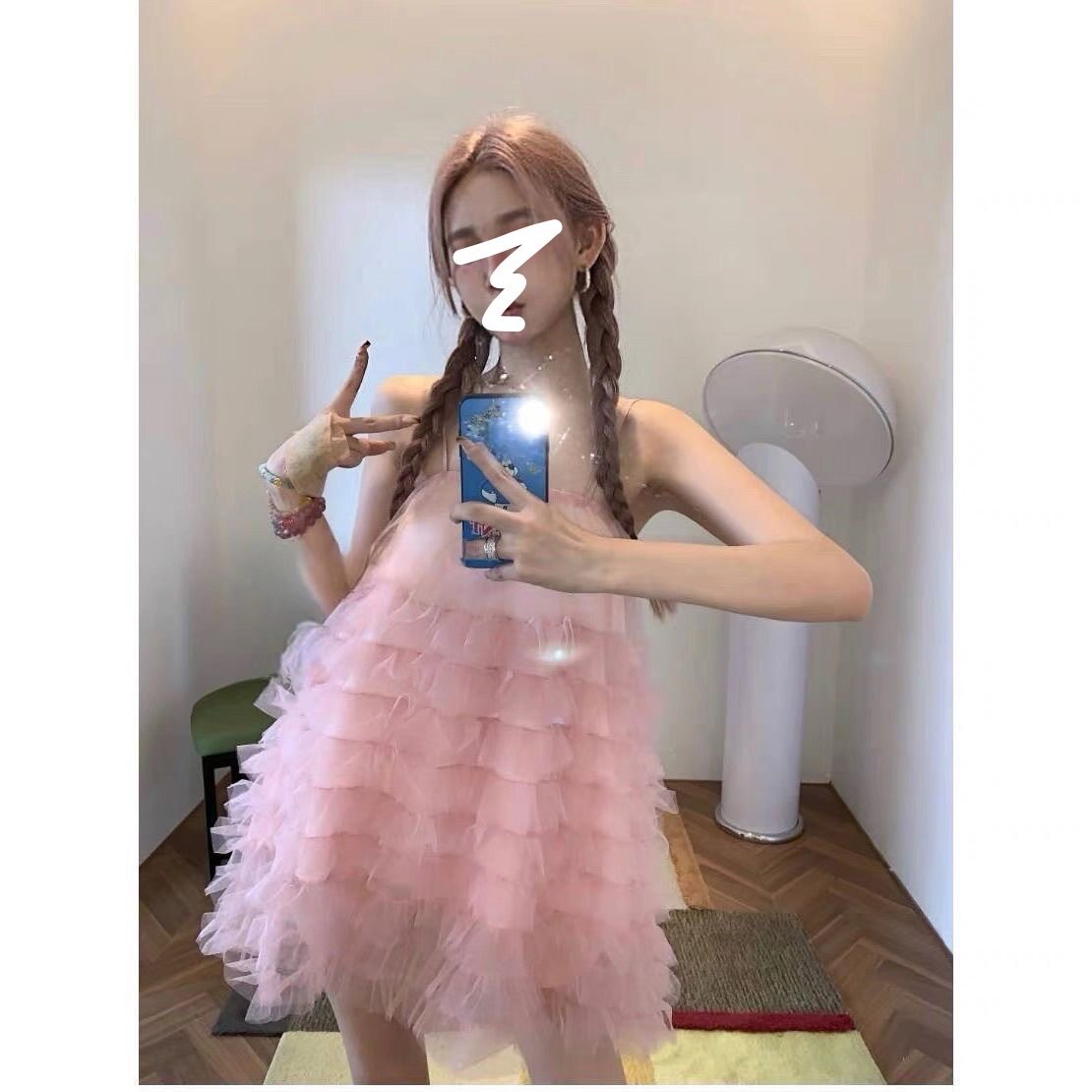 夏季绝美小裙子氛围感吊带连衣裙女小个子蓬蓬裙温柔风A字裙短裙