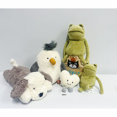 JELLYCAT唐布利牧羊犬奇珀海鸥白色爱心弗格斯青蛙悲伤蛙礼物玩偶