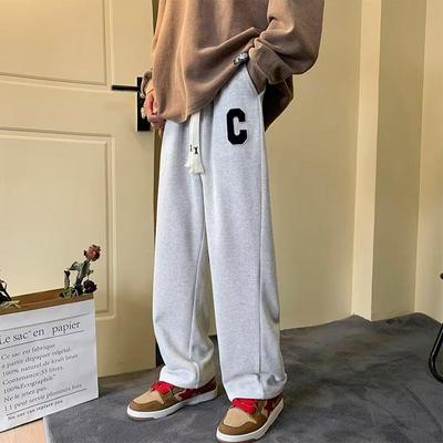 663#卫裤女潮牌宽松秋冬季裤子阔脚裤vibe美式高街直筒休闲运动裤