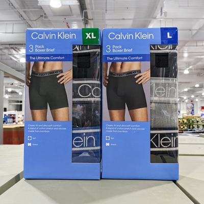 美版CalvinKlein男士平角内裤3条
