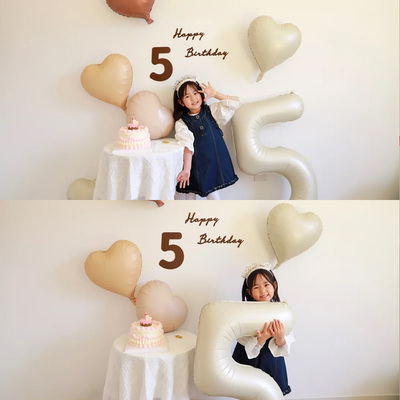 速发生字场景布置装饰孩男宝数日气球童儿无毒5周岁五派对家庭简