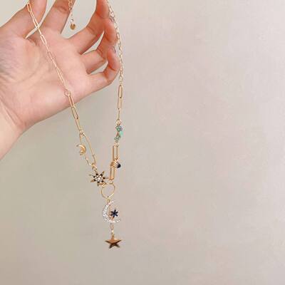 Vintage古着 Star and Moon Myth项链
