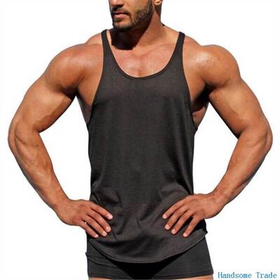 Y Back Gym Stringer Tank Top Men Cotton Vest男工字背心细带棉